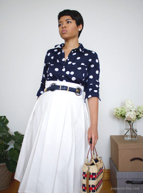[VIDEO] Upcycled Box Pleat Skirt Set + 3 Ways to Wear - Paper Michey